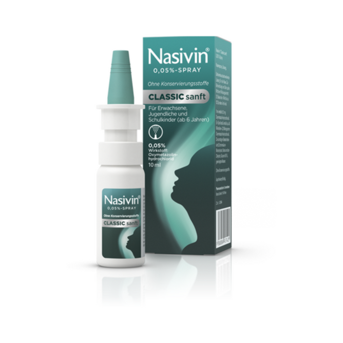 Nasivin® Classic Sanft 0,05% Nasenspray | Jetzt online bestellen
